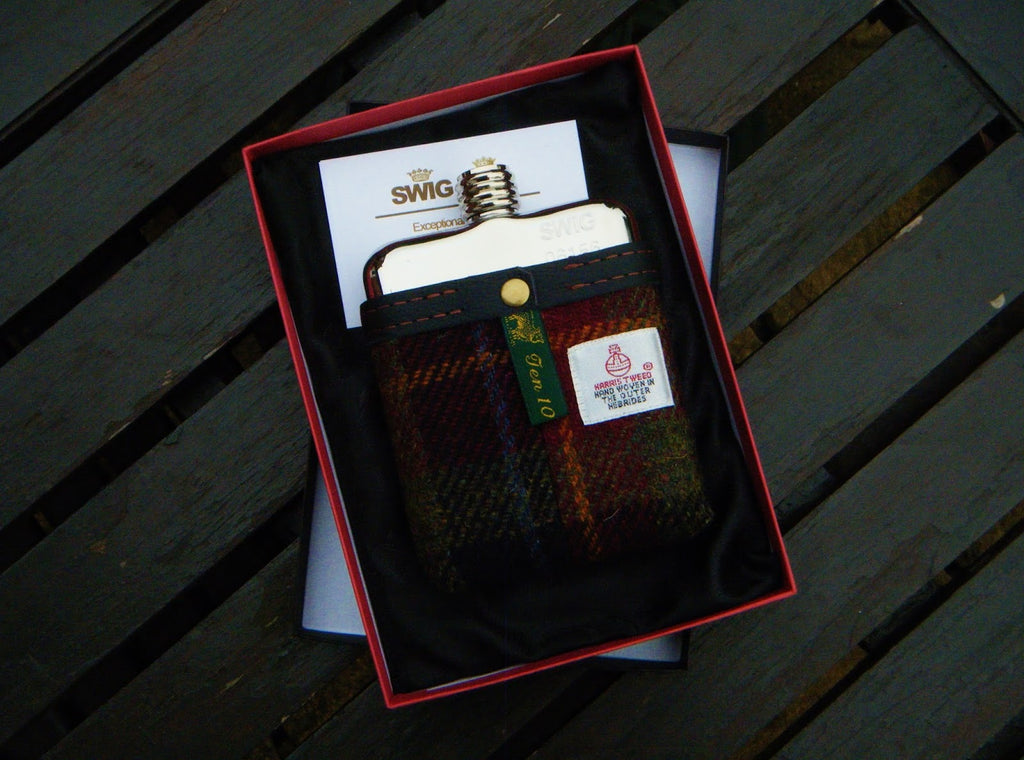 SWIG Hip Flask- Harris Tweed Gift Set – SWIG Hip Flasks